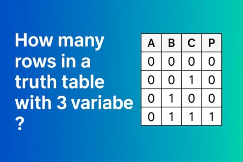How Many Rows in a Truth Table With 3 Variables? - Truth Table Generator